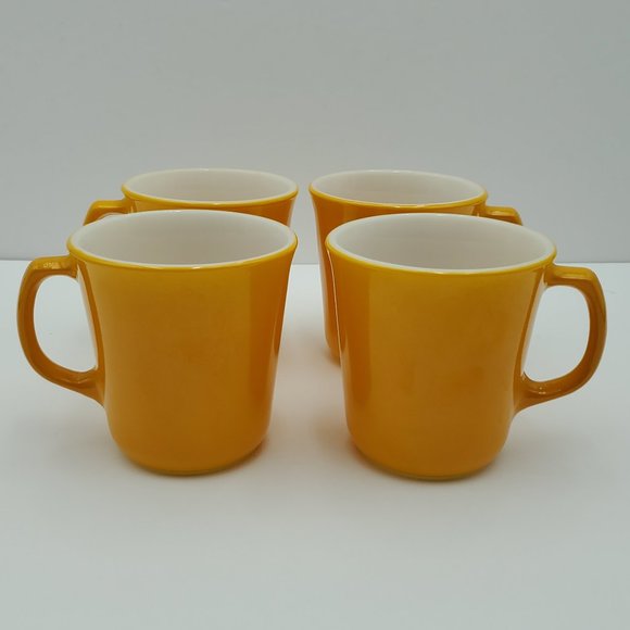Corningware | Dining | Corning Citrus Yellow Mugs Corelle Yellow Gold D ...